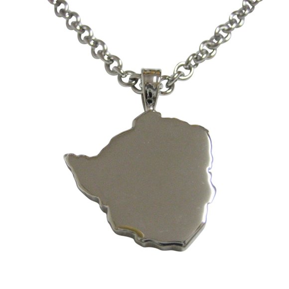 Kiola Designs | Jewelry | Zimbabwe Map Shape Pendant Necklace | Poshmark